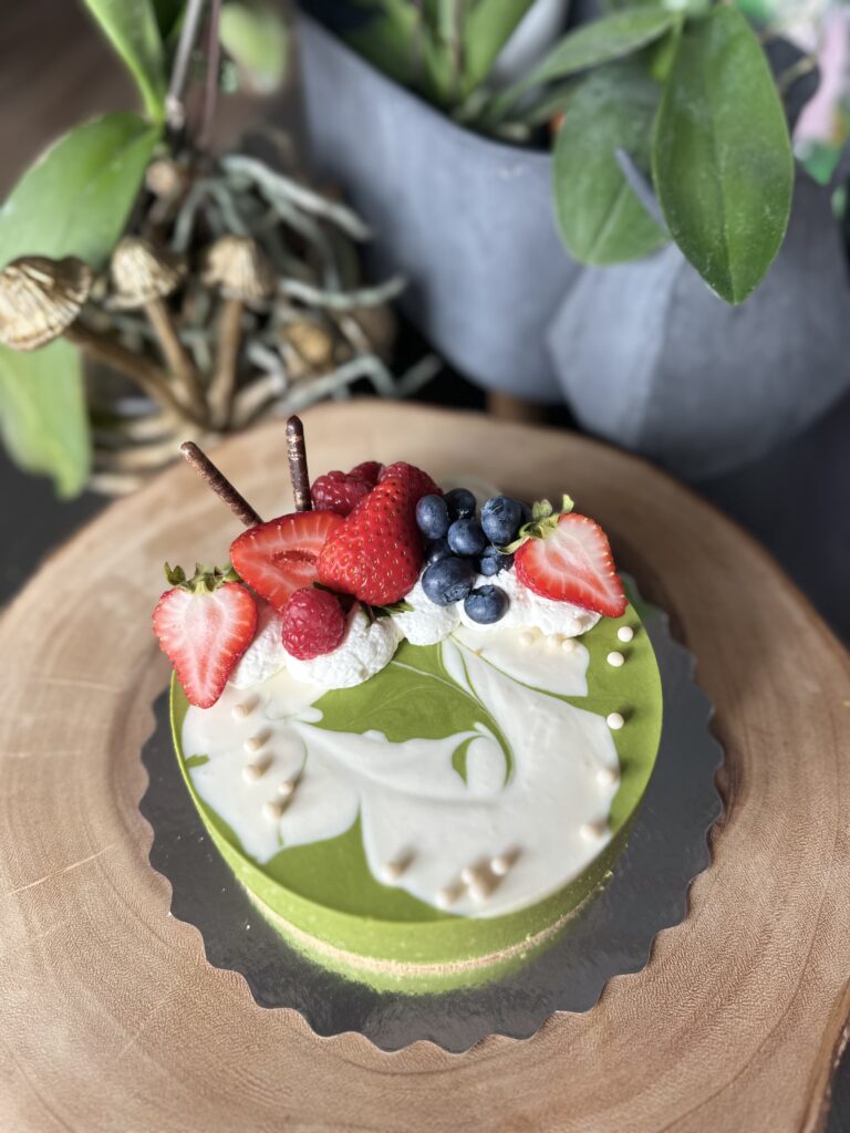 Matcha Tofu Cheesecake - Oishiii Sweets